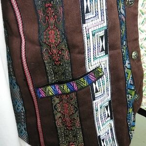 Vintage | Tops | Vintage Ethnic Design Ribbon Embellished Vest M | Poshmark